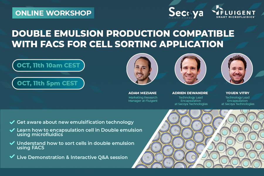 WEBINAR: Double emulsion production compatible with FACS for cell ...